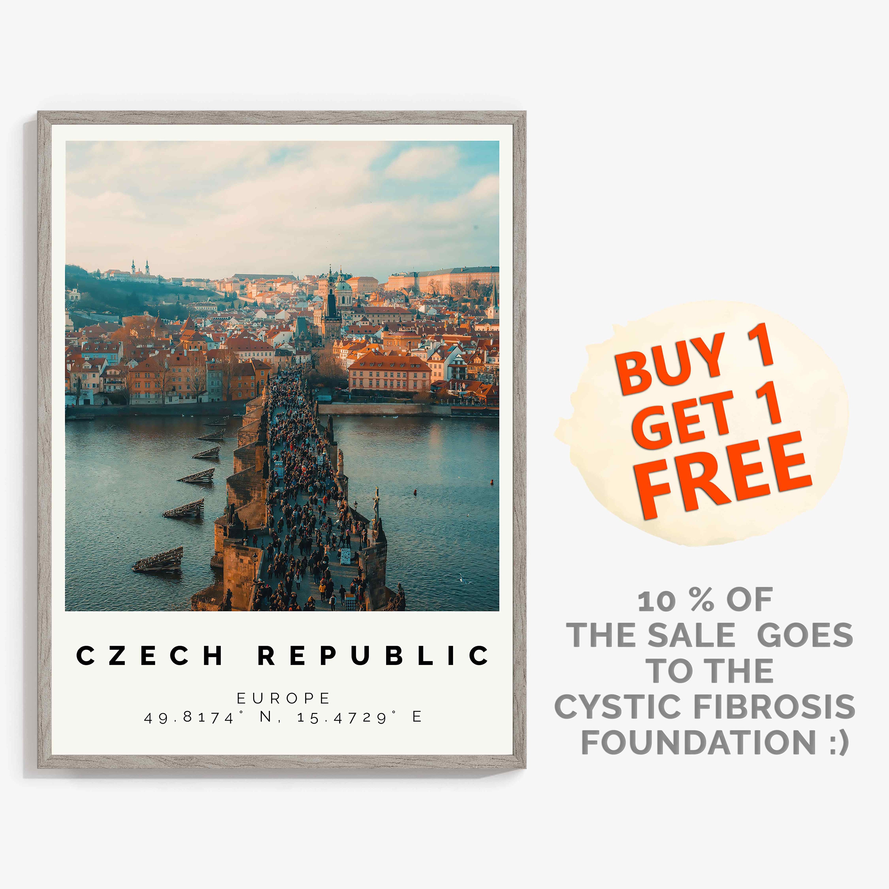 Czech Republic Poster Colorful Print Czech Republic Wall Art - Etsy