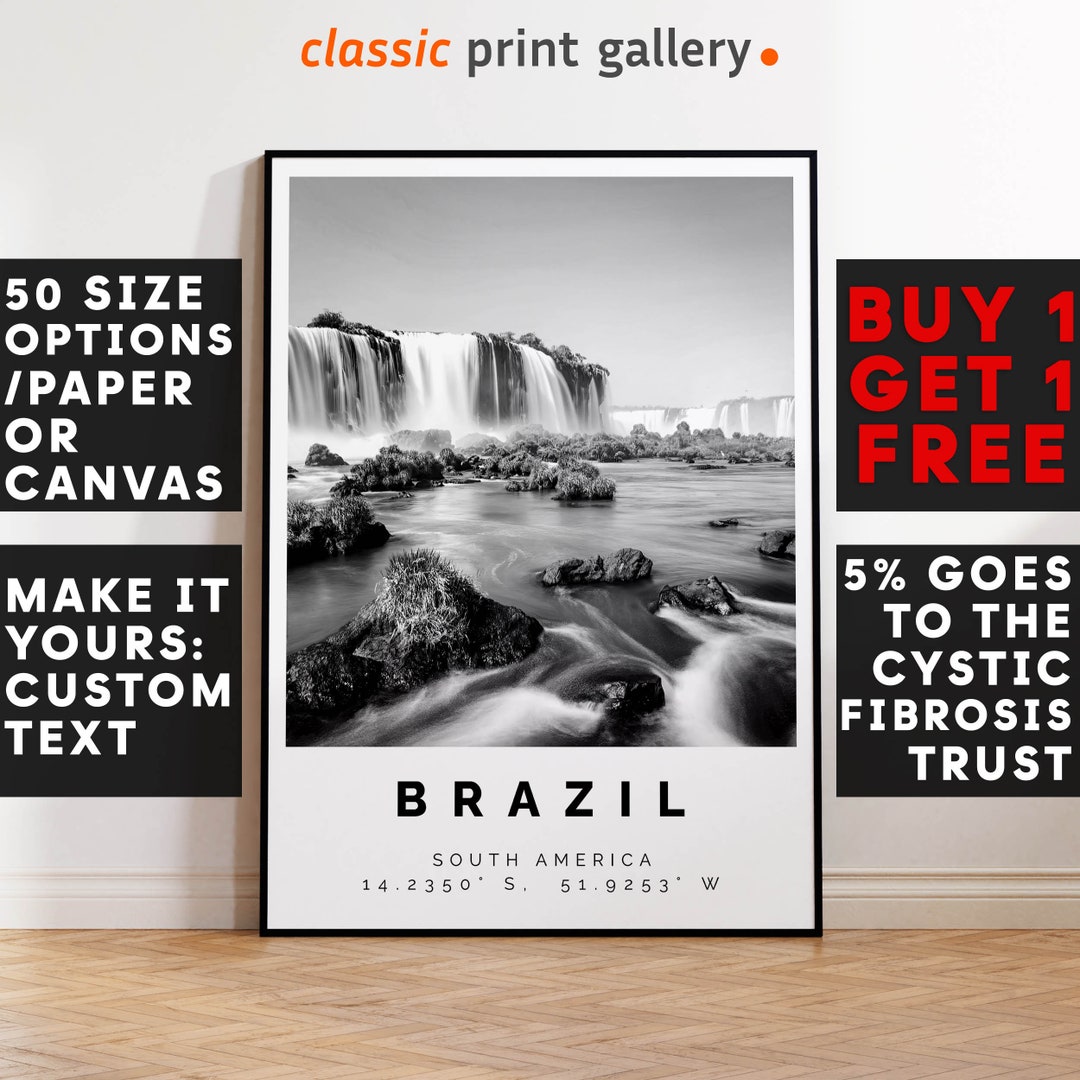 Brazil Poster Print, Brazil Wall Art, Housewarming Gift, Housewarming ...