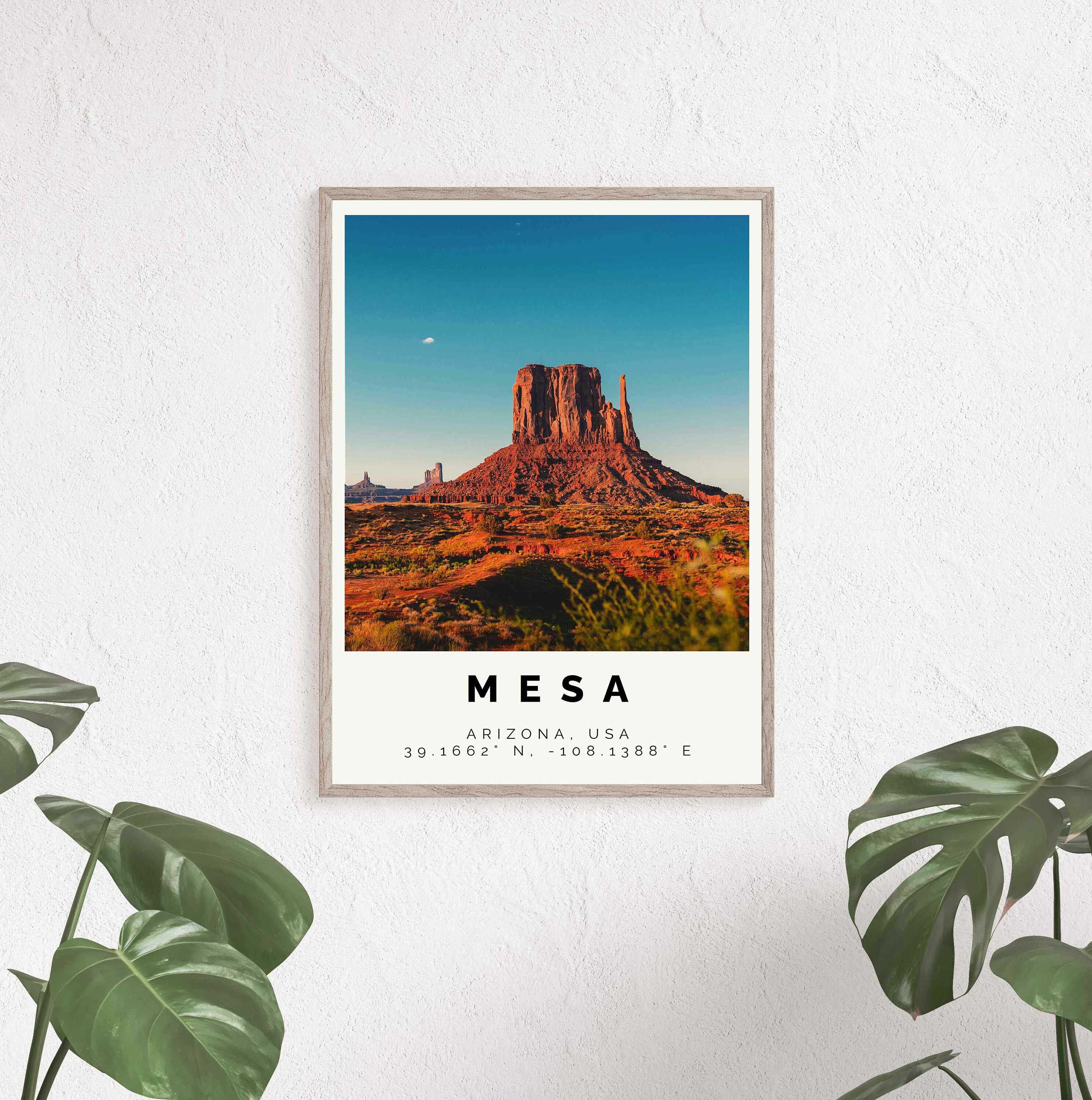 Mesa Poster Colorful Print Mesa Wall Art Mesa Photo Decor - Etsy