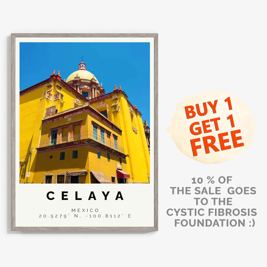 Celaya Poster Colorful Print Celaya Wall Art Celaya Photo - Etsy