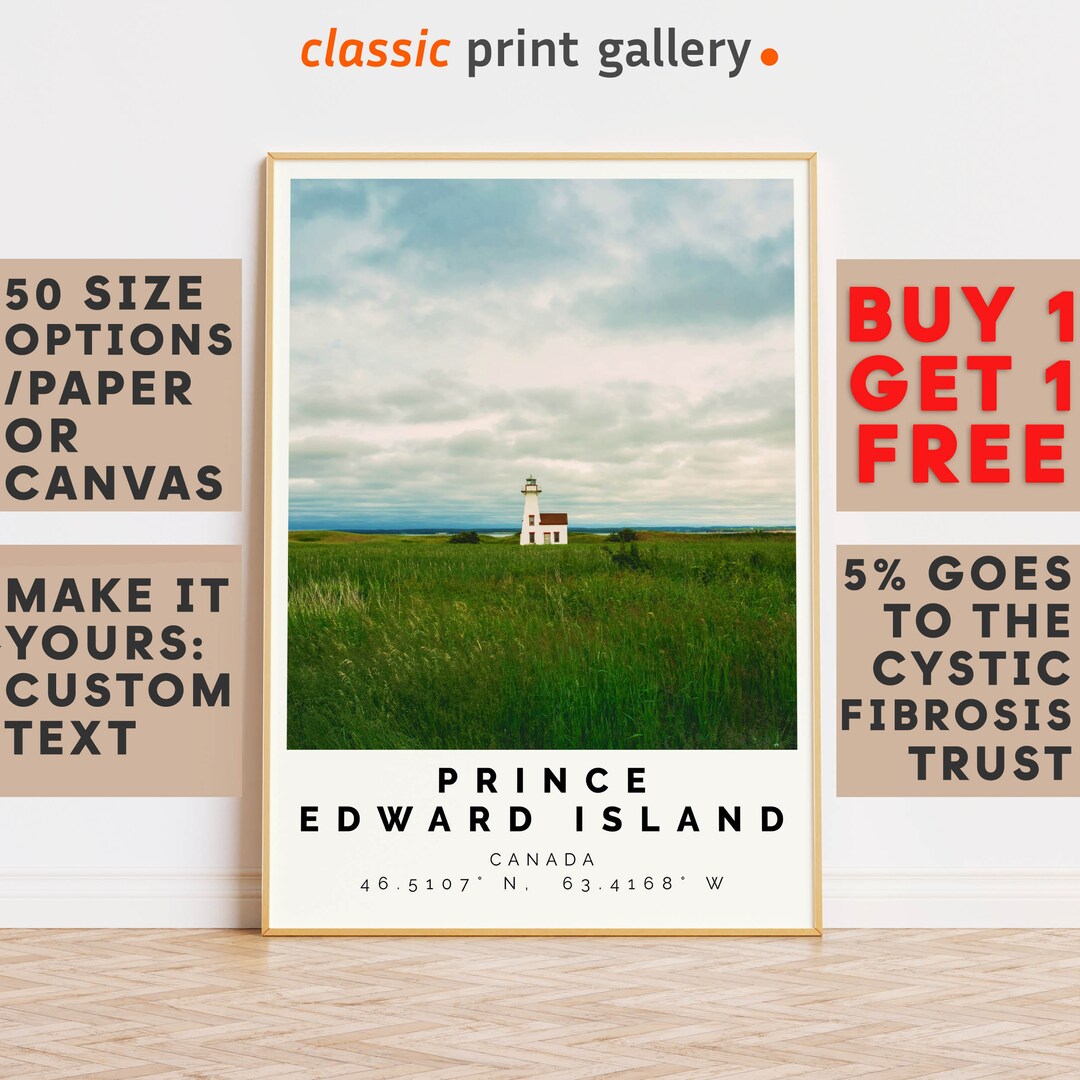 Prince Edward Island Poster Colorful Print, Prince Edward Island Wall ...