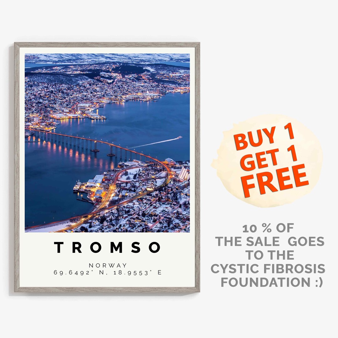 Tromso Poster Colorful Print Tromso Wall Art Tromso Photo - Etsy