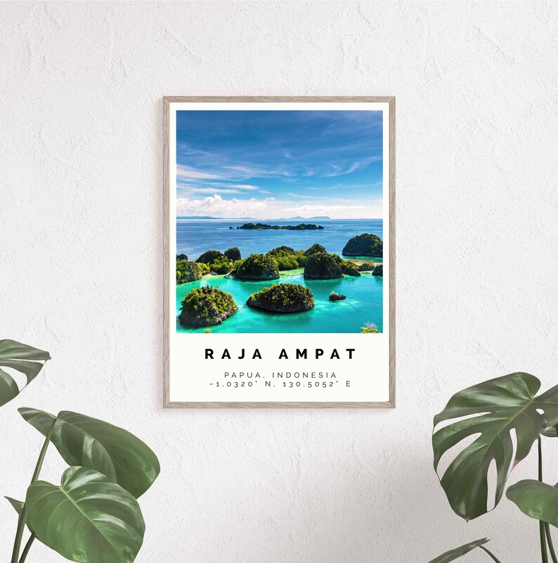 Raja Ampat Islands Poster Colorful Print Raja Ampat Islands - Etsy