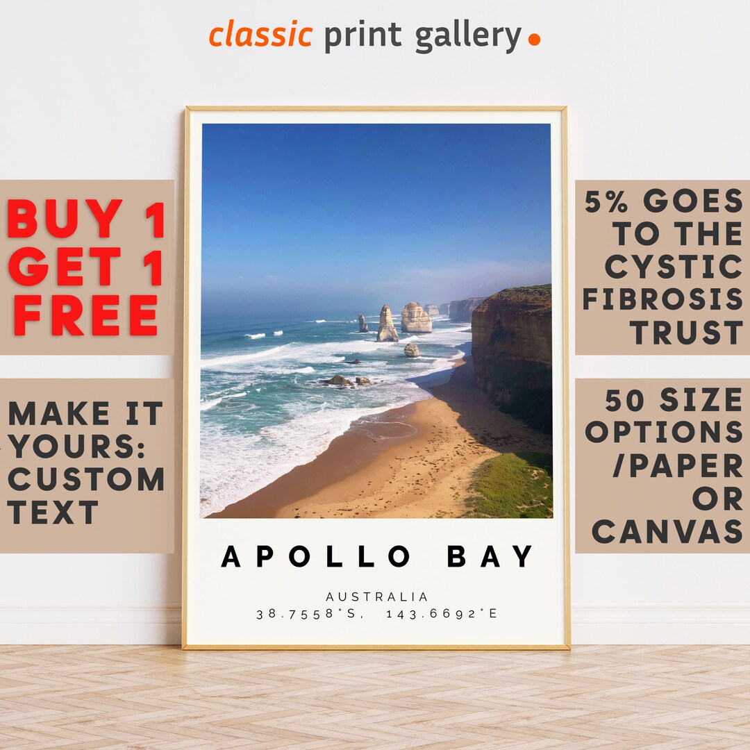 Apollo Bay Print,apollo Bay Wall Art,apollo Bay Colorful Poster ...
