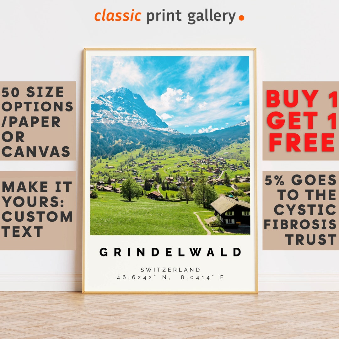 Grindelwald Poster Colorful Print, Grindelwald Wall Art, Grindelwald ...