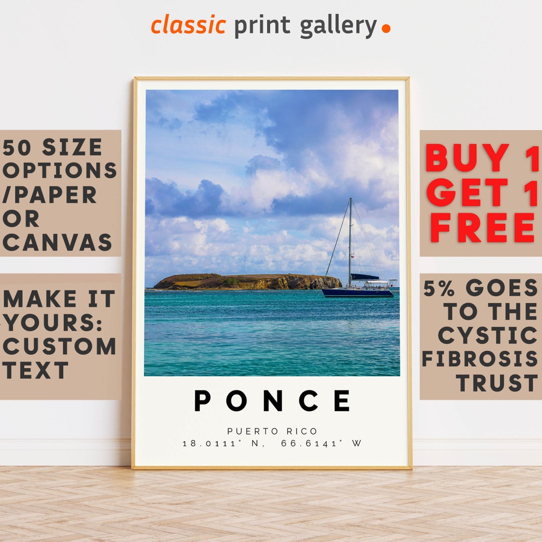 Ponce Poster Colorful Print, Ponce Wall Art, Ponce Photo Decor, Ponce ...