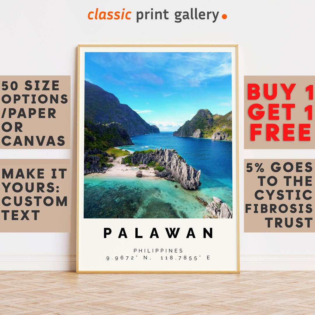 Palawan Poster Colorful Print, Palawan Wall Art, Palawan Photo Decor ...