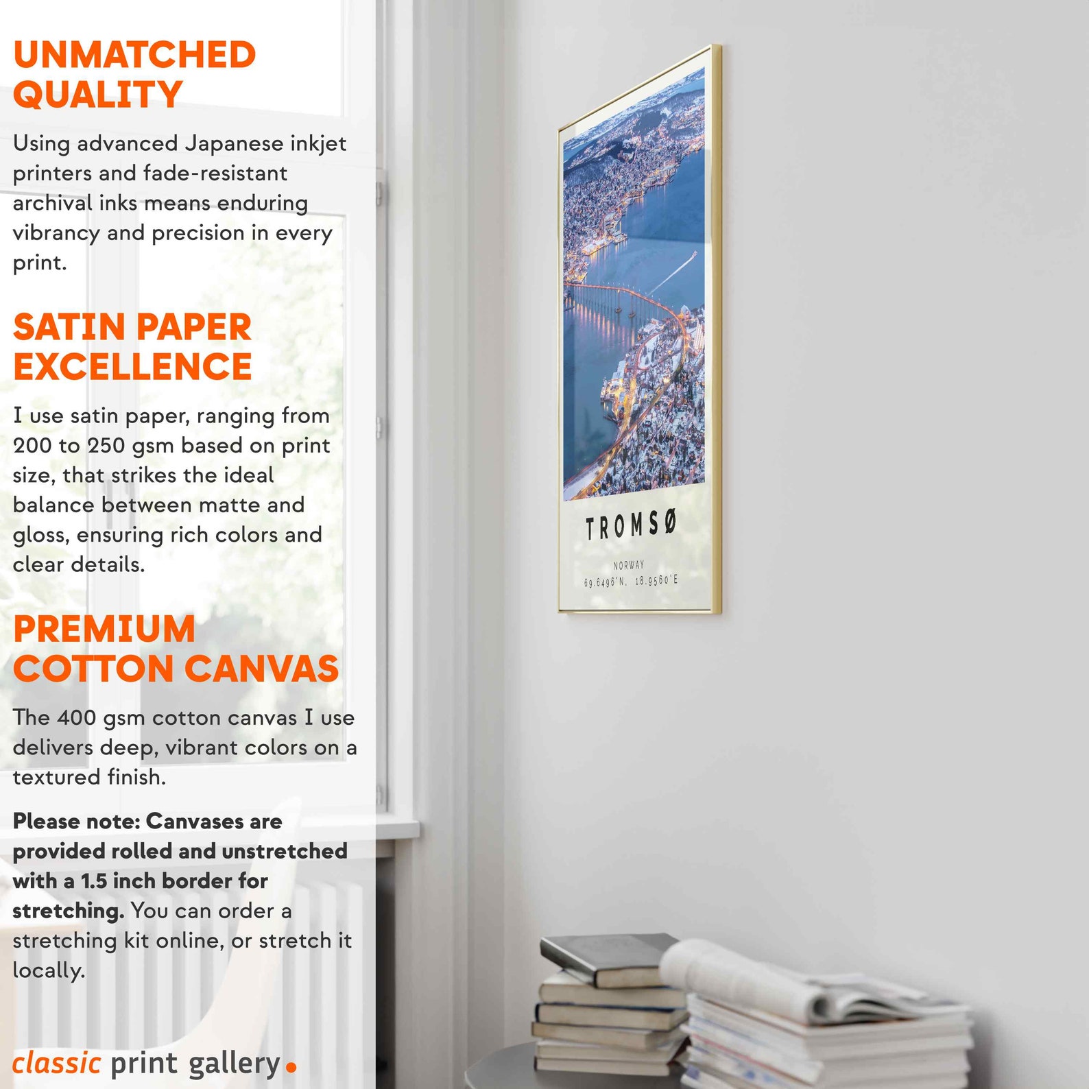 Tromso Poster Colorful Print, Tromso Wall Art, Tromso Photo Decor ...