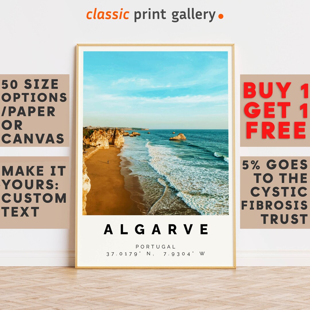 Algarve Poster Colorful Print, Algarve Wall Art, Algarve Photo Decor ...