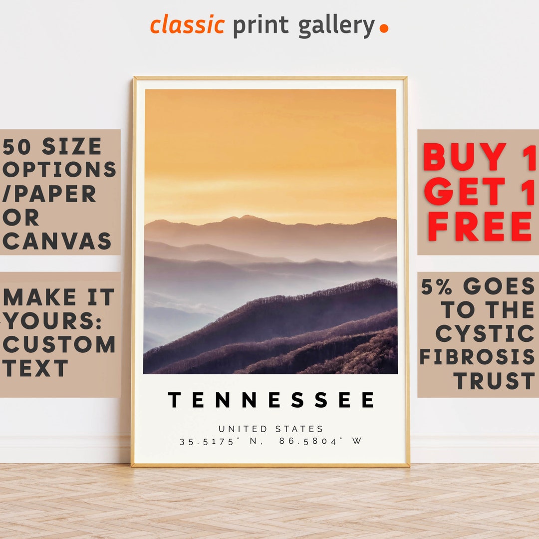 Tennessee Poster Colorful Print, Tennessee Wall Art, Tennessee Photo ...