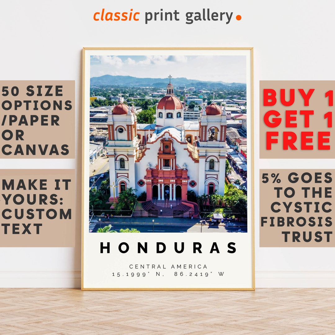 Honduras Poster Colorful Print, Honduras Wall Art, Honduras Photo Decor ...