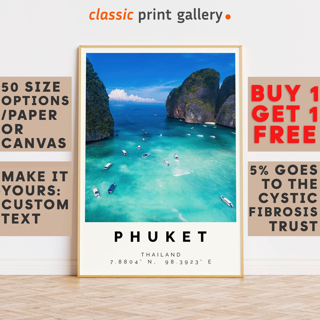 Phuket Poster Colorful Print, Phuket Wall Art, Phuket Photo Decor ...