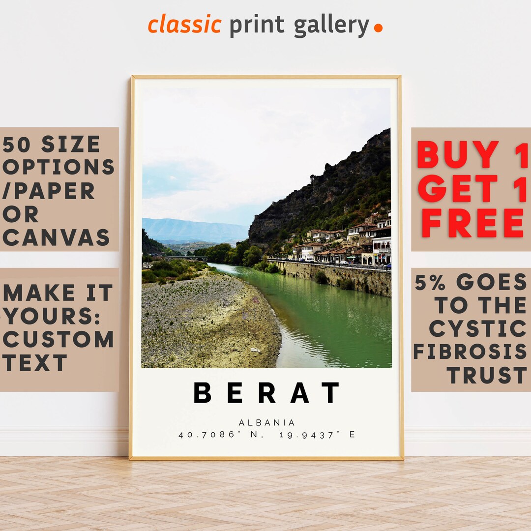 Berat Poster Colorful Print, Berat Wall Art, Berat Photo Decor, Berat ...