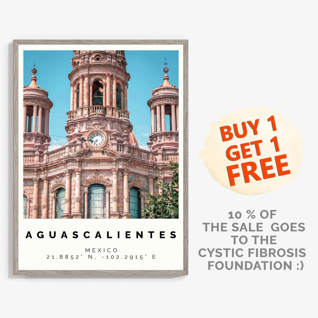 Aguascalientes Poster Colorful Print Aguascalientes Wall Art - Etsy