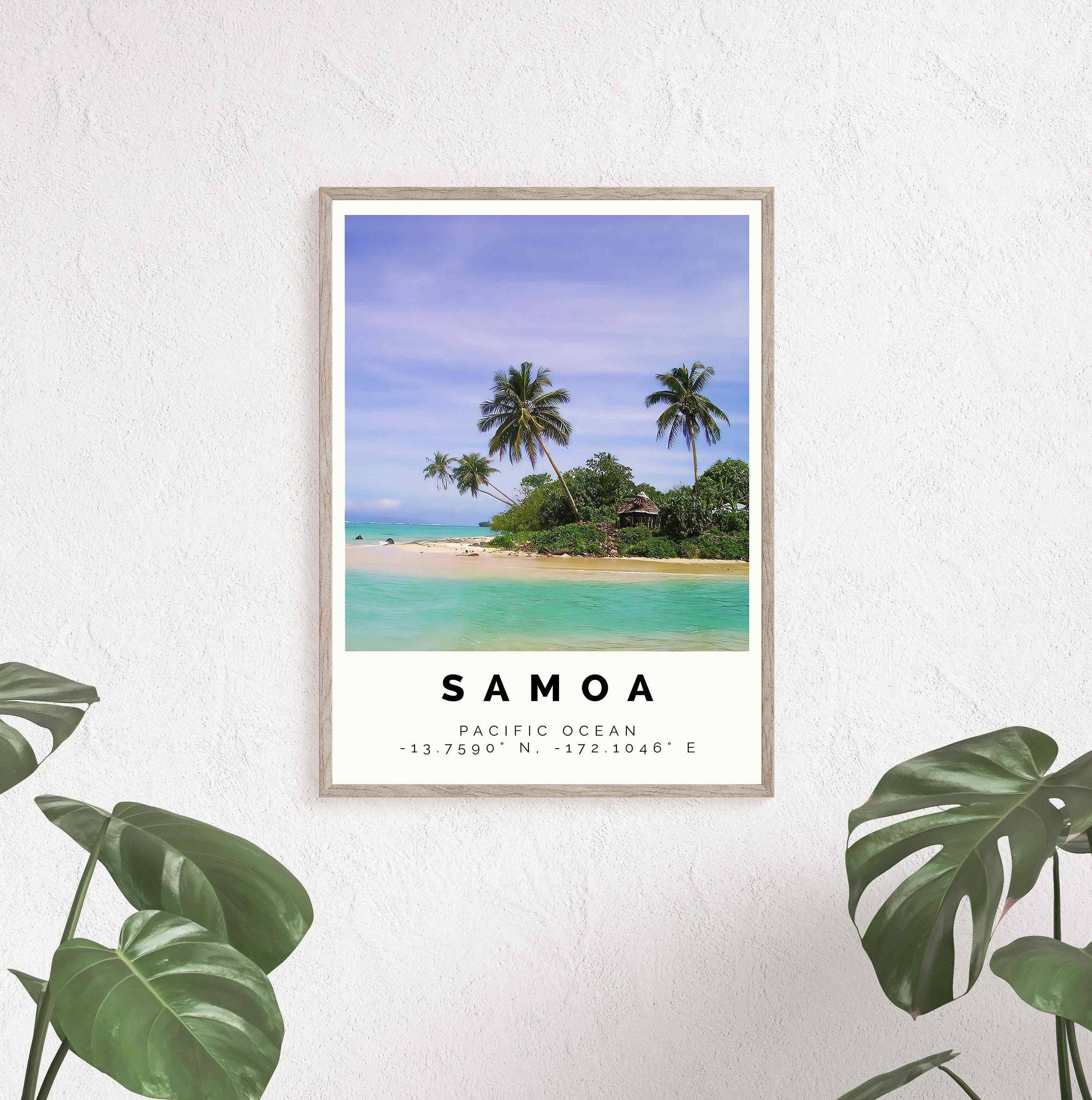 Samoa Poster Colorful Print Samoa Wall Art Samoa Photo - Etsy