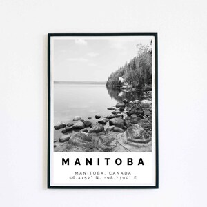 Manitoba Poster Black and White Print Manitoba Wall Art - Etsy