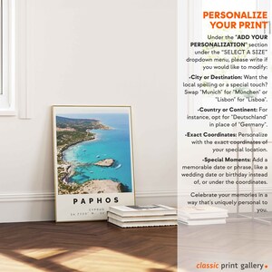 Paphos Poster Colorful Print, Paphos Wall Art, Paphos Photo Decor ...