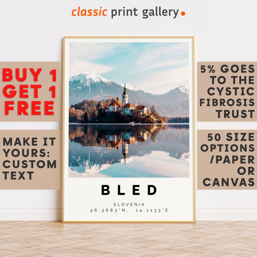 Bled Print,bled Wall Art,bled Colorful Poster,personalized Birthday ...