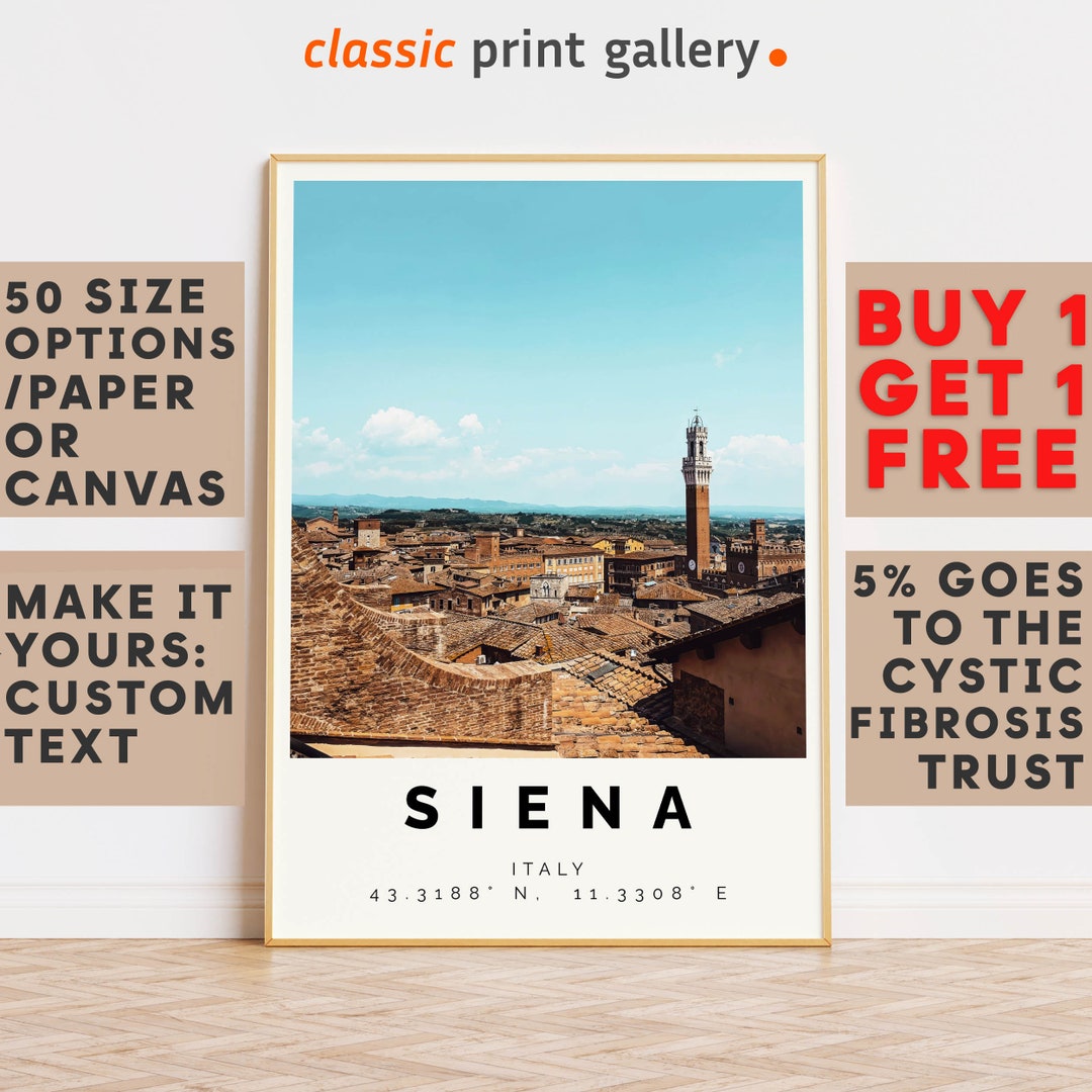 Siena Poster Colorful Print, Siena Wall Art, Siena Photo Decor, Siena ...