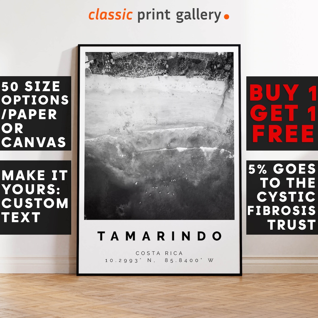Tamarindo Print Black and White Photo, Tamarindo Wall Art, Tamarindo ...