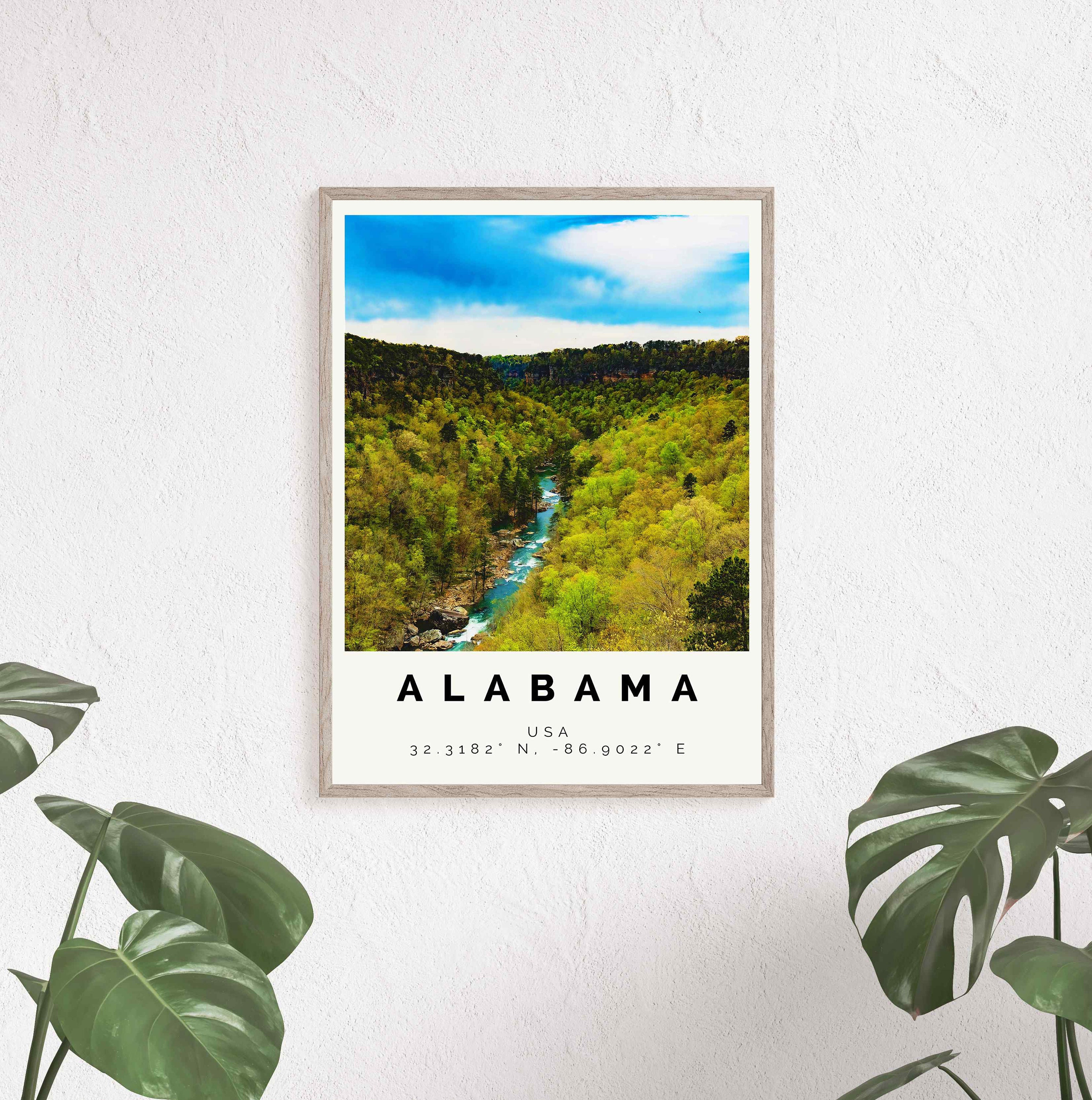 Alabama Poster Colorful Print Alabama Wall Art Alabama Photo - Etsy