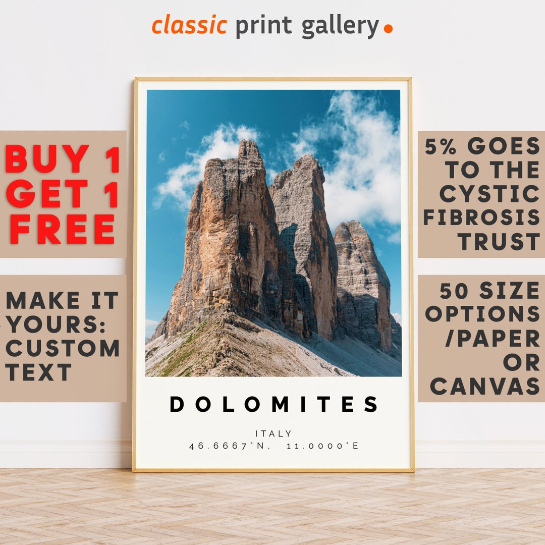 Dolomites Print,dolomites Wall Art,dolomites Colorful Poster ...