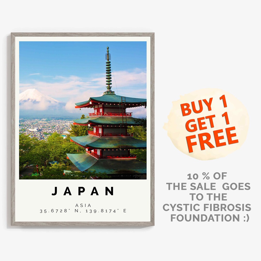 Japan Poster Colorful Print Japan Wall Art Japan Photo - Etsy