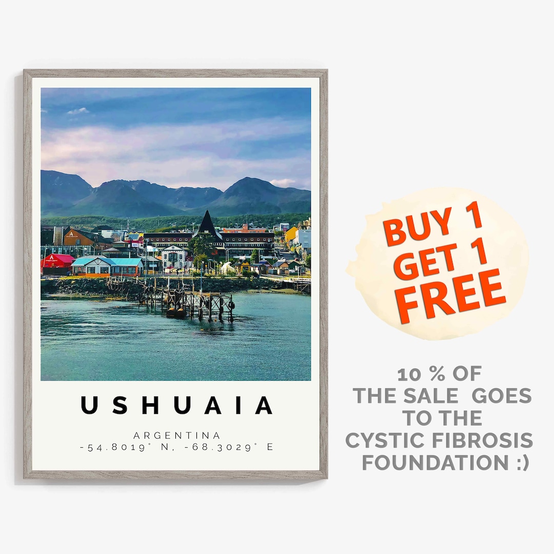 Ushuaia Poster Colorful Print Ushuaia Wall Art Ushuaia Photo - Etsy