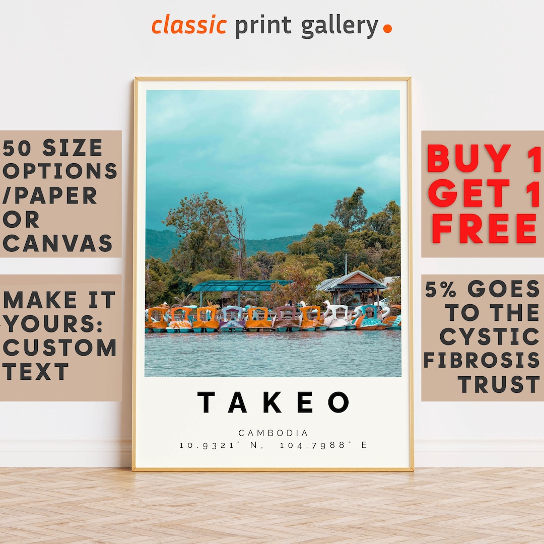 Takeo Poster Colorful Print, Takeo Wall Art, Takeo Photo Decor, Takeo ...