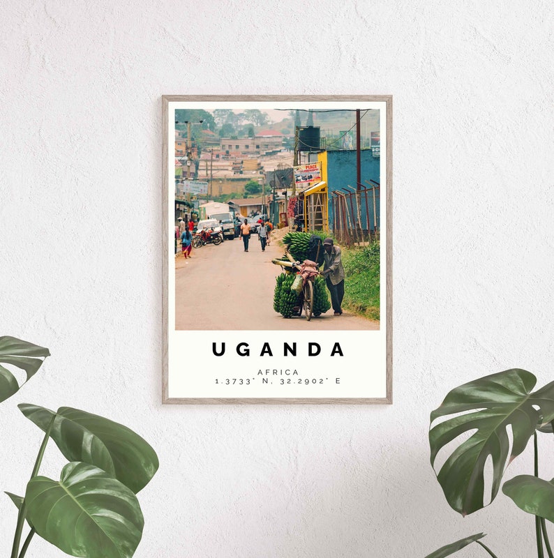 Uganda Poster Colorful Print Uganda Wall Art Uganda Photo - Etsy