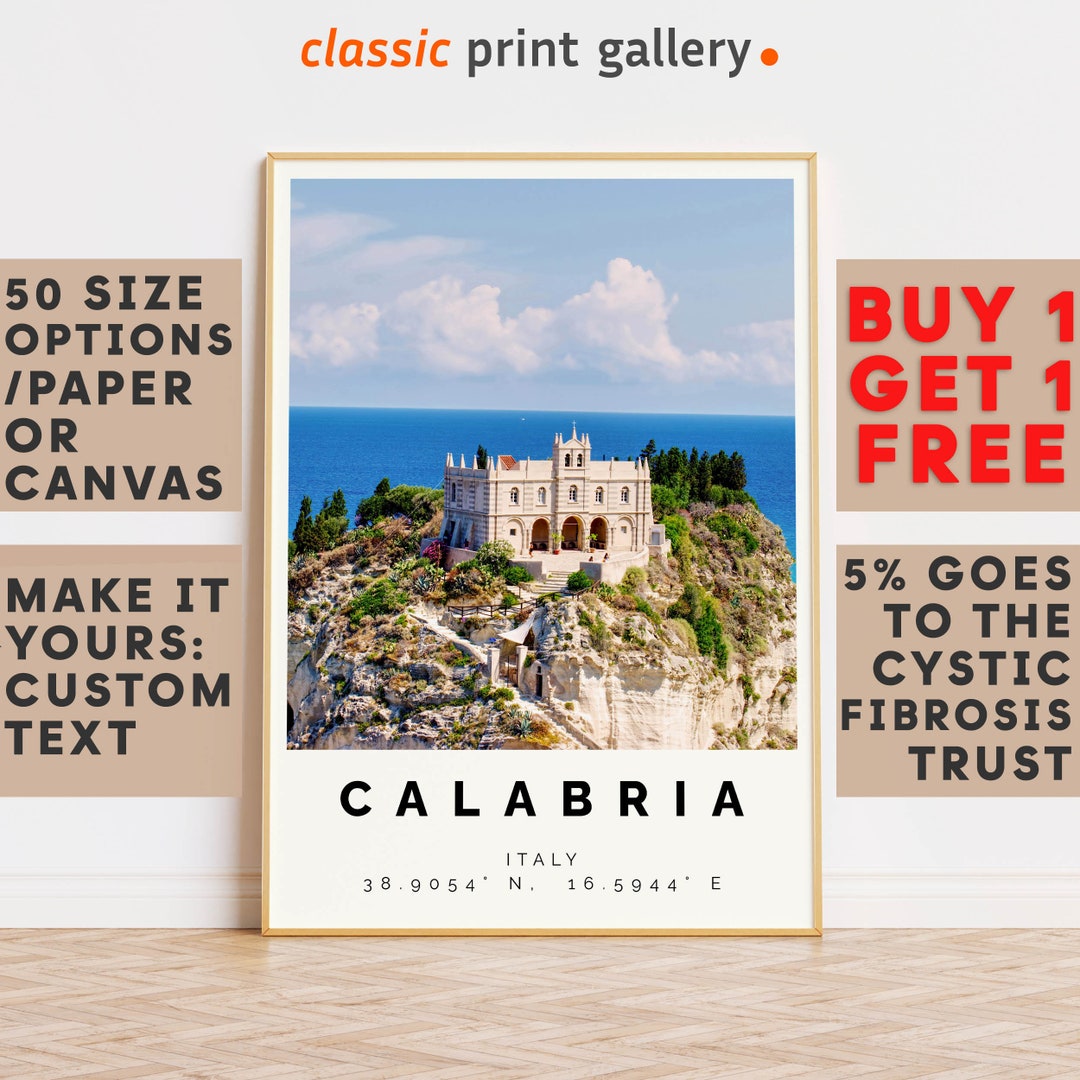 Calabria Poster Colorful Print, Calabria Wall Art, Calabria Photo Decor ...