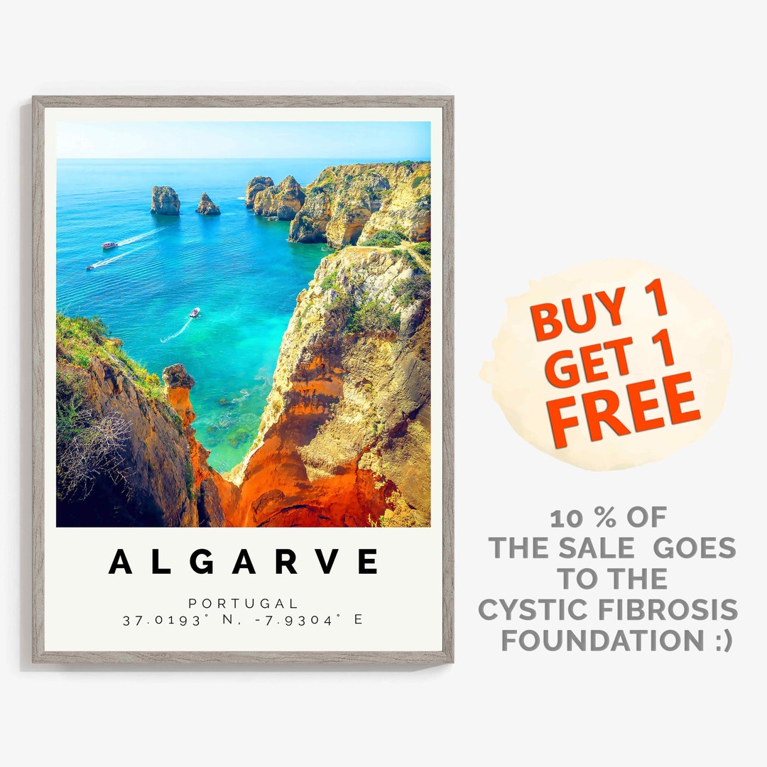 Algarve Poster Colorful Print Algarve Wall Art Algarve Photo - Etsy