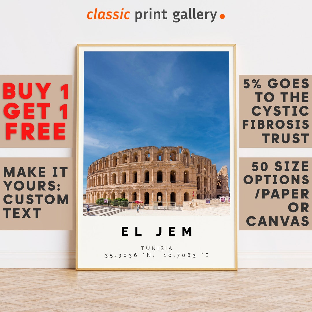 El Jem Print,el Jem Wall Art,el Jem Colorful Poster,personalized ...