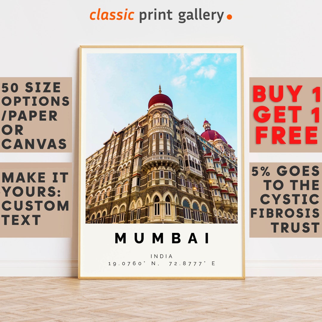 Mumbai Poster Colorful Print, Mumbai Wall Art, Mumbai Photo Decor ...