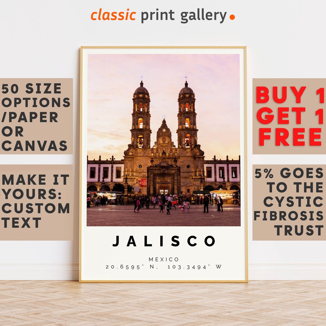 Jalisco Poster Colorful Print, Jalisco Wall Art, Jalisco Photo Decor ...