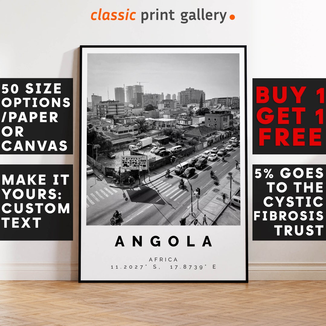 Angola Print Black and White Photo, Angola Wall Art, Angola Travel ...