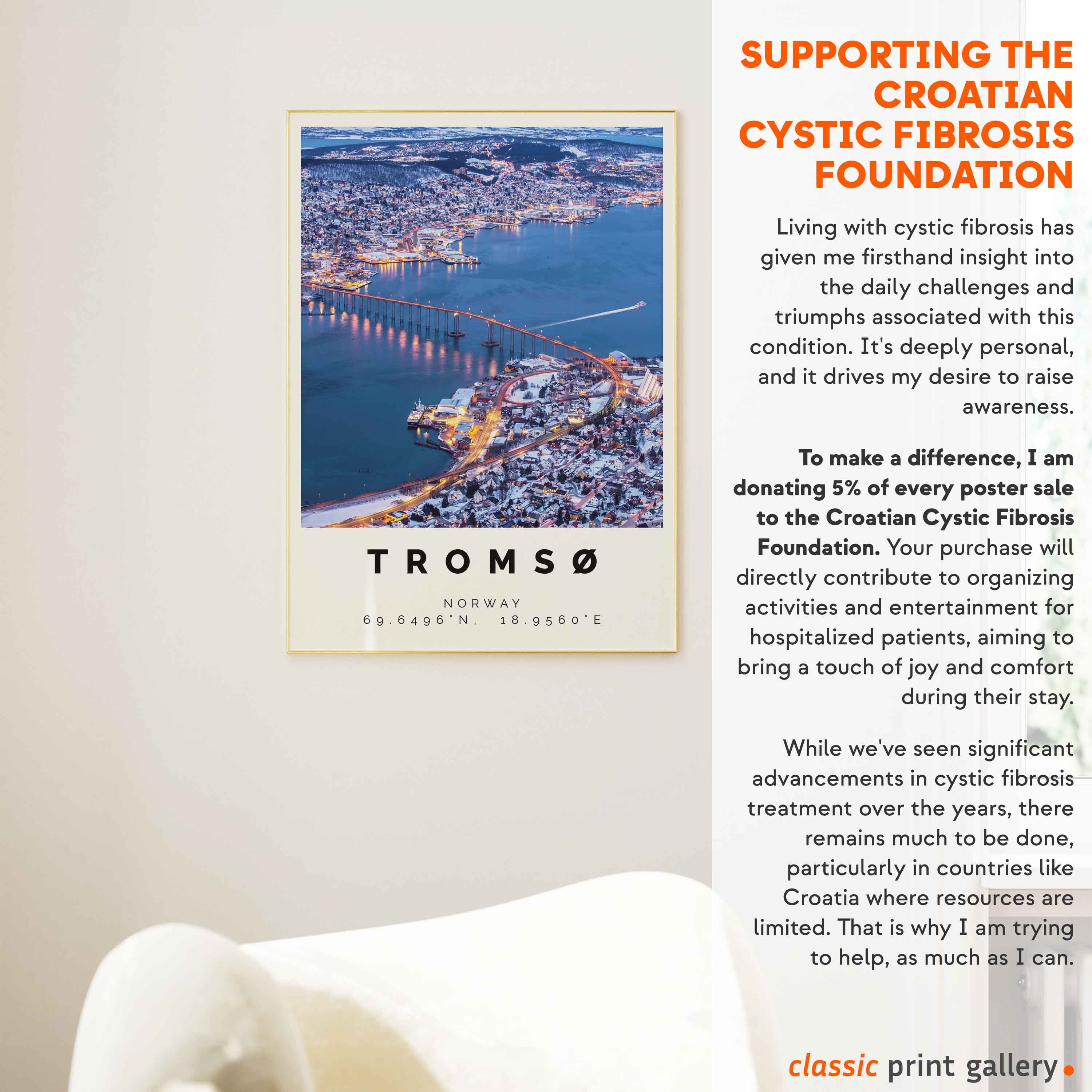 Tromso Poster Colorful Print, Tromso Wall Art, Tromso Photo Decor ...