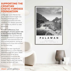 Palawan Poster Black and White Print, Palawan Wall Art, Palawan ...