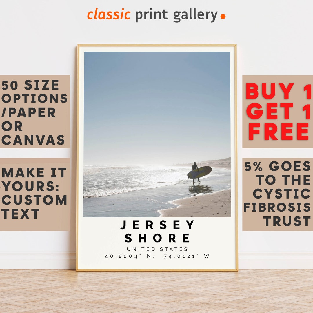 Jersey Shore Poster Colorful Print, Jersey Shore Wall Art, Jersey Shore ...