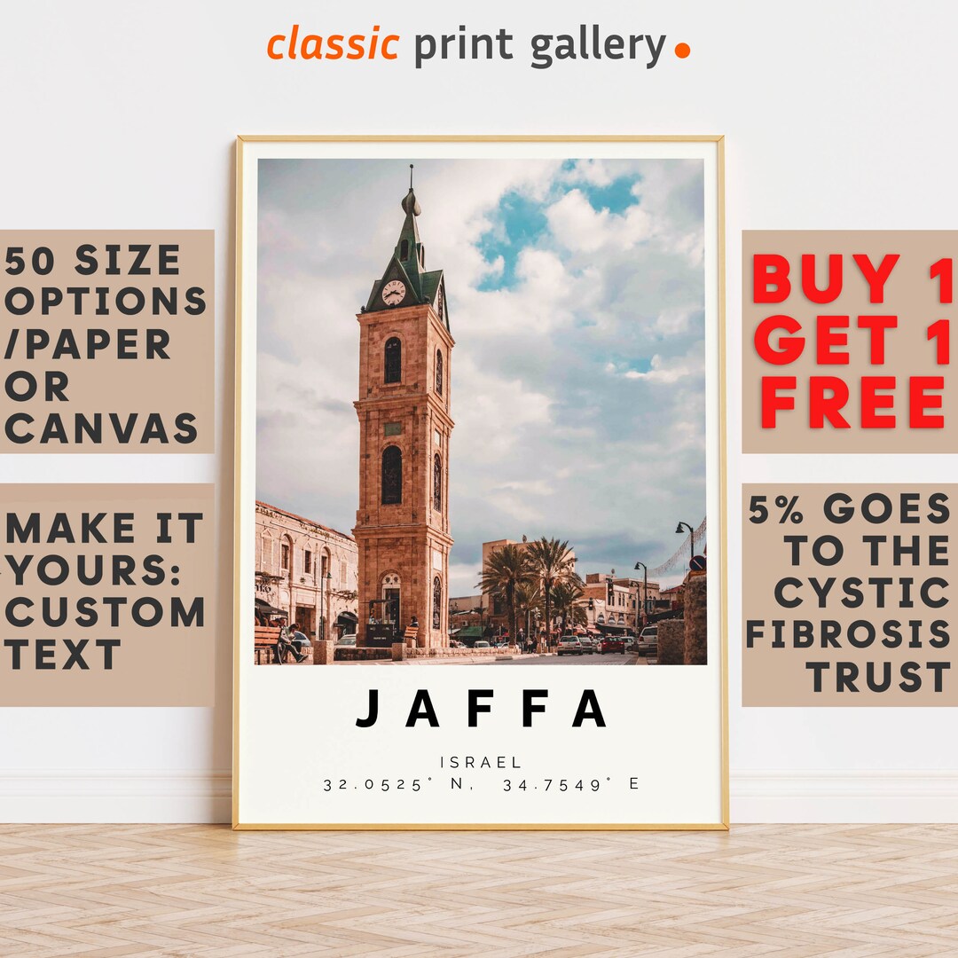 Jaffa Poster Colorful Print, Jaffa Wall Art, Jaffa Photo Decor, Jaffa ...