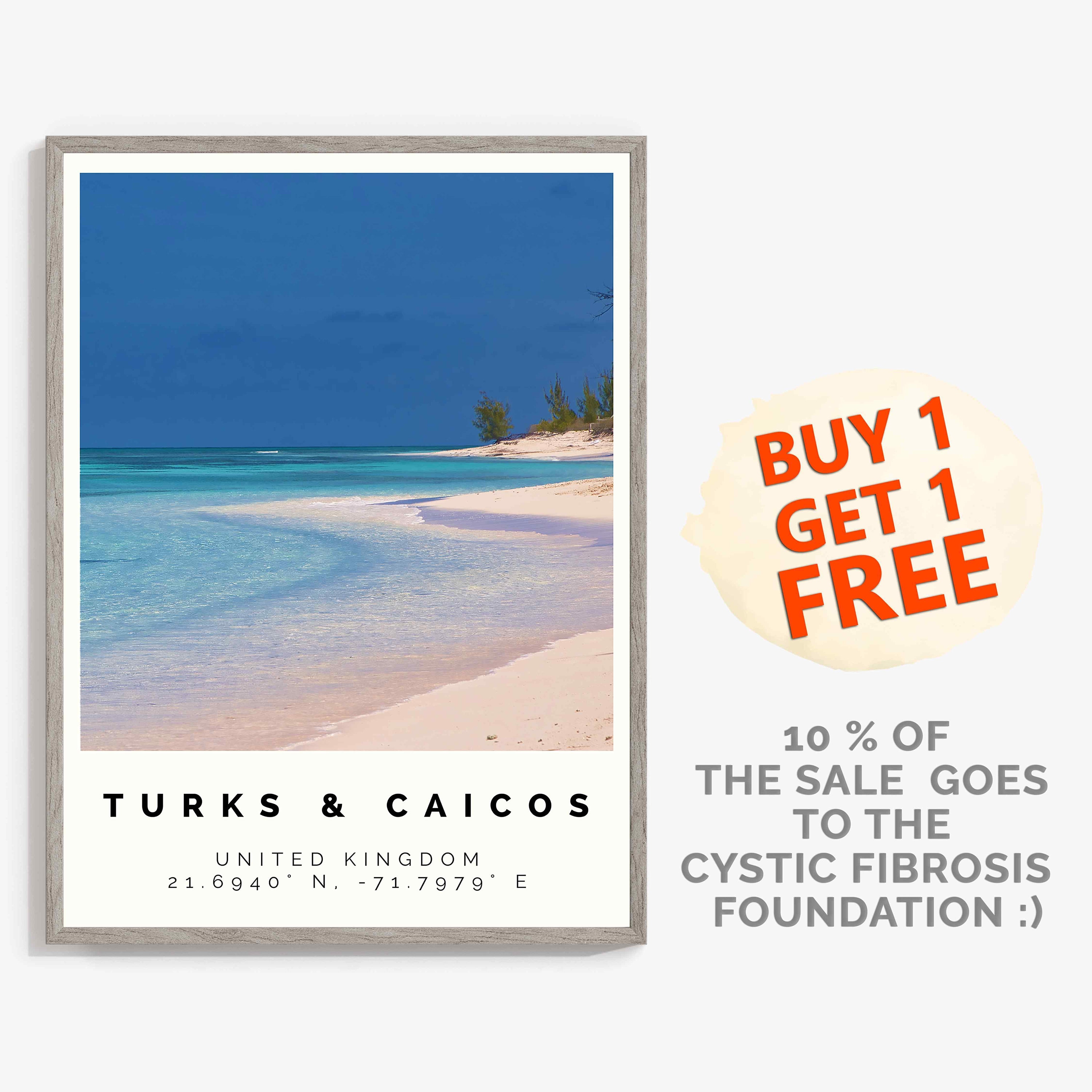 Turks&caicos Poster Colorful Print Turks Caicos Wall Art - Etsy