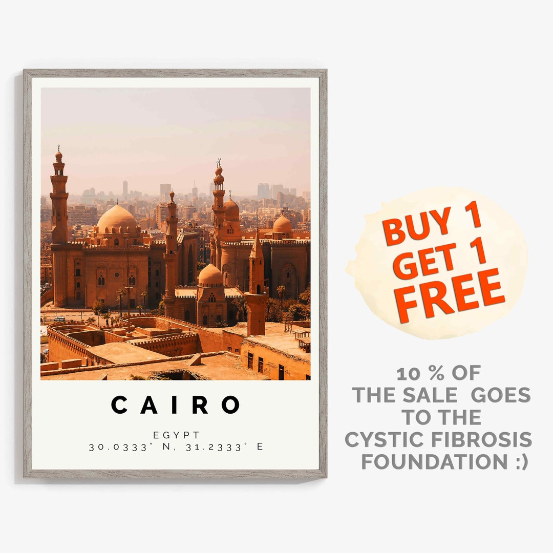 Cairo Poster Colorful Print Cairo Wall Art Cairo Photo - Etsy