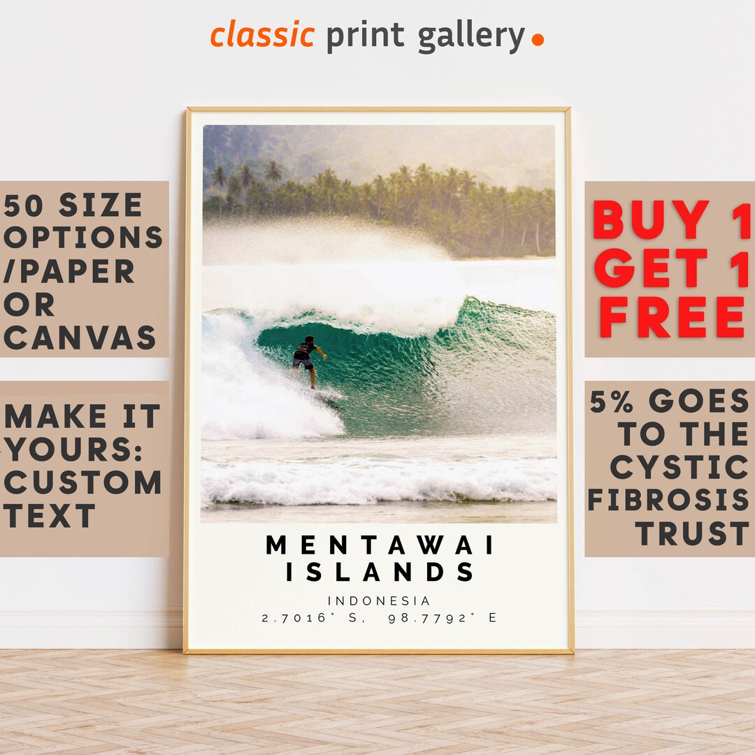 Mentawai Islands Poster Colorful Print, Mentawai Islands Wall Art ...