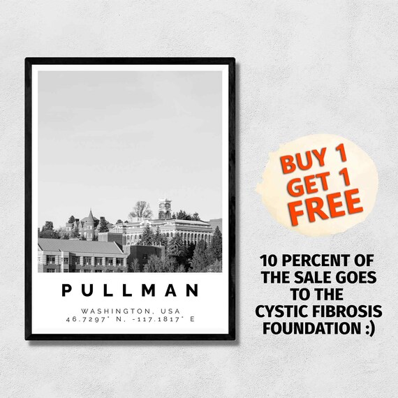 Pullman Poster Black and White Print Pullman Wall Art - Etsy
