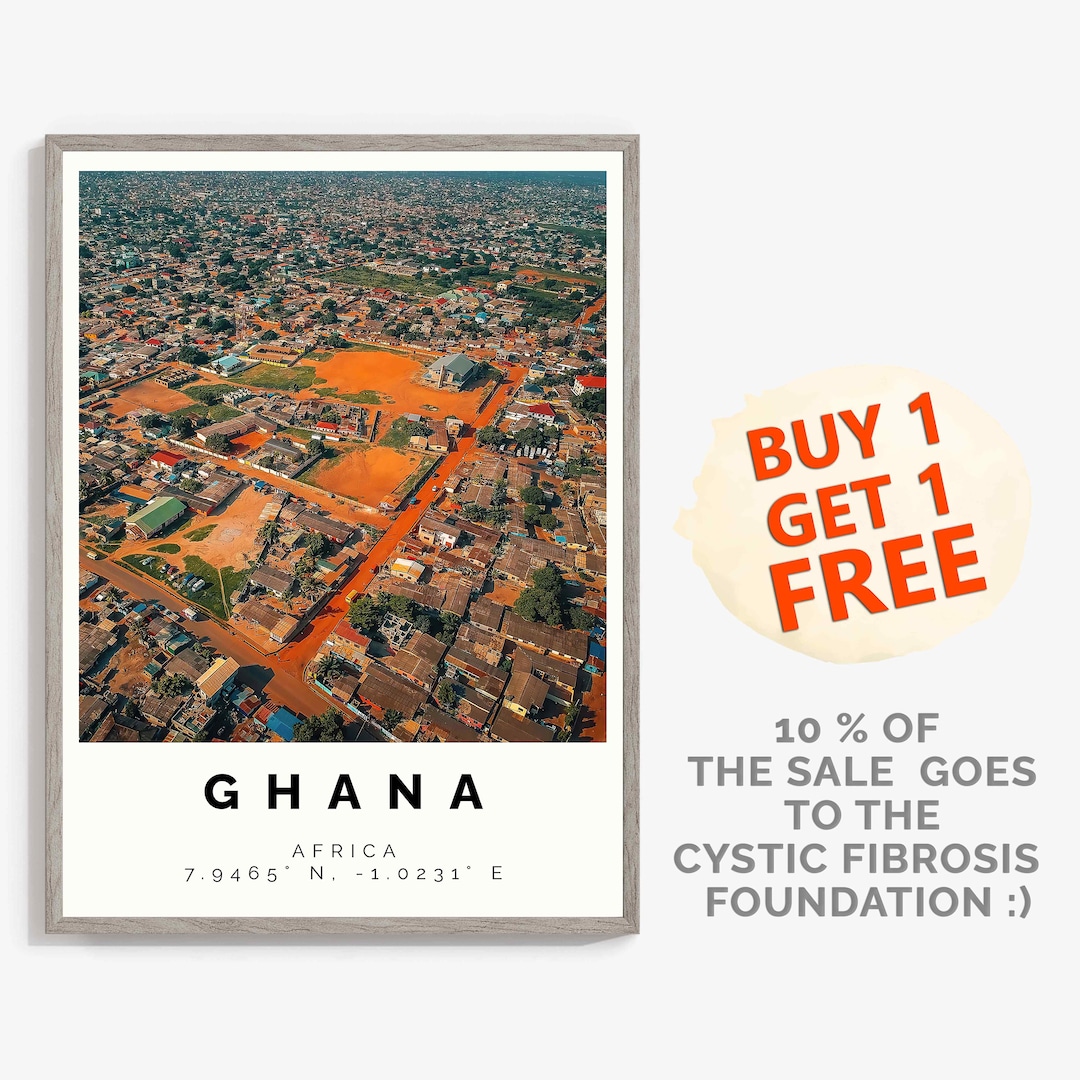 Ghana Poster Colorful Print Ghana Wall Art Ghana Photo - Etsy