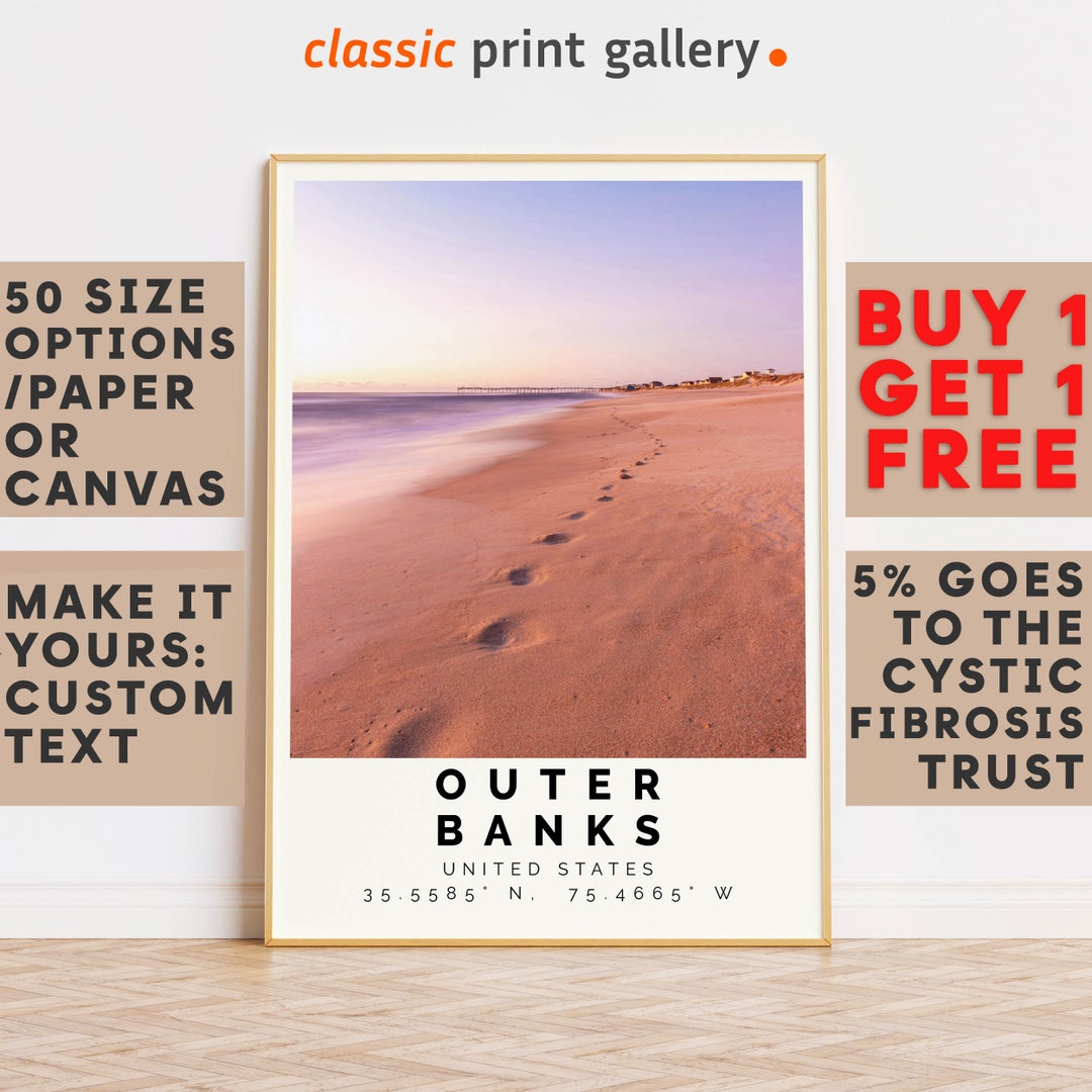 Outer Banks Poster Colorful Print, Outer Banks Wall Art, Outer Banks ...