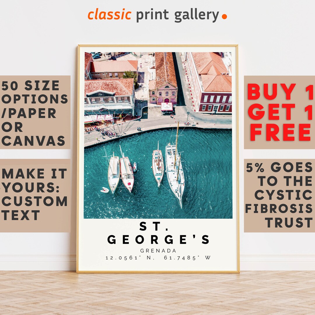 St George's Poster Colorful Print, St George's Wall Art, St George's ...