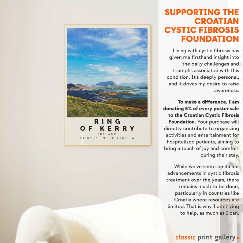 Ring of Kerry Poster Colorful Print, Ring of Kerry Wall Art, Ring of ...