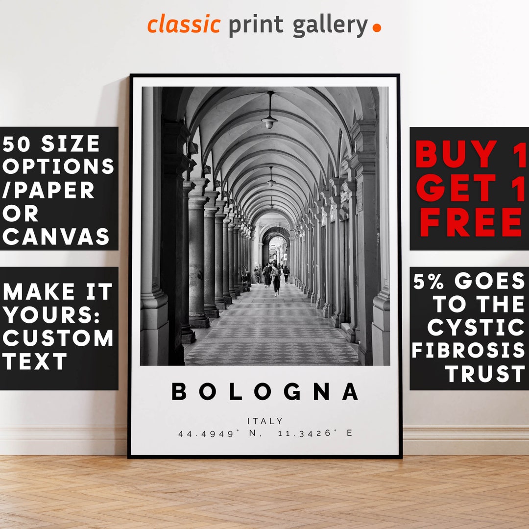 Bologna Print Black and White Photo, Bologna Wall Art, Bologna Travel ...