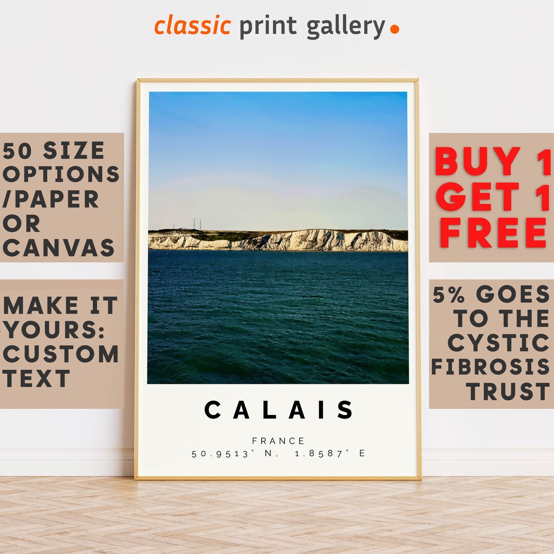 Calais Poster Colorful Print, Calais Wall Art, Calais Photo Decor ...